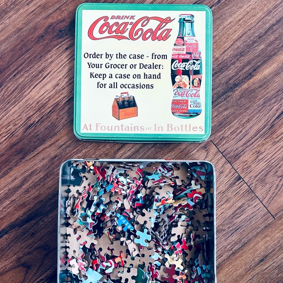 Coca Cola | Games | Cocacola Bottle Shaped Puzzle In Collectible Tin ...